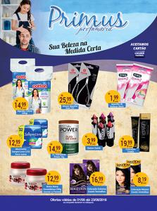 12 Folheto Panfleto Lojas Primus Perfumaria 27 07 2018 | Gráfica Rotativa